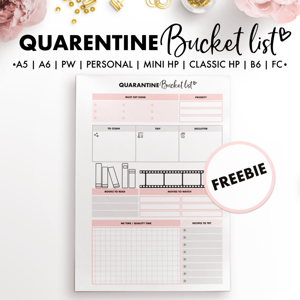 Quarantine Bucket List, Freebie