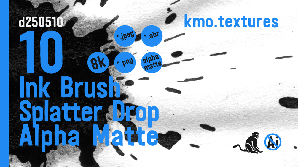 10 Ink Brush Splatter Drop