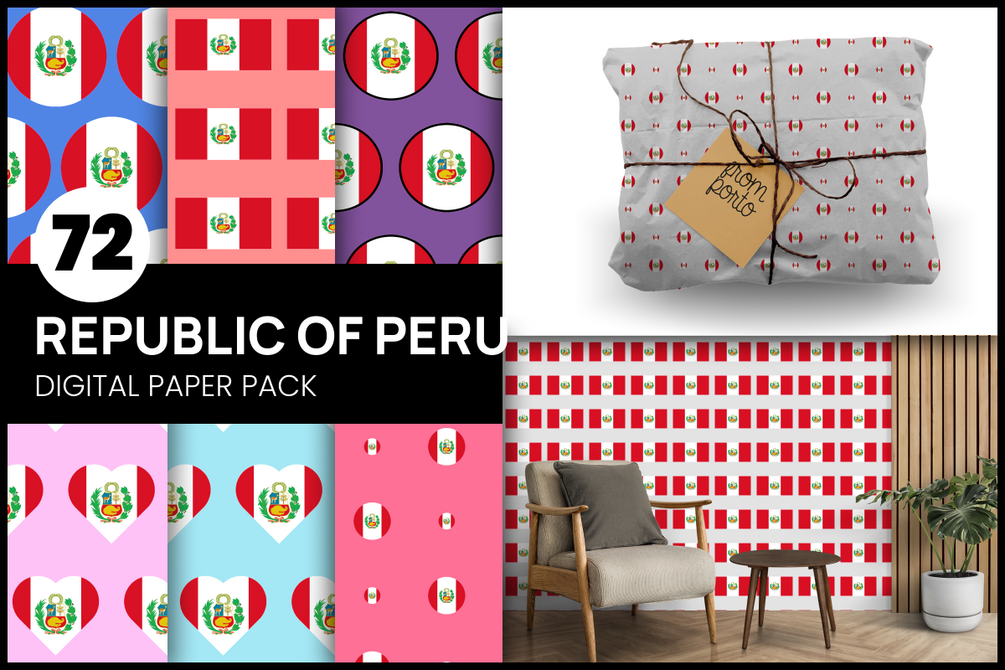 Republic of Peru Seamless Patterns
