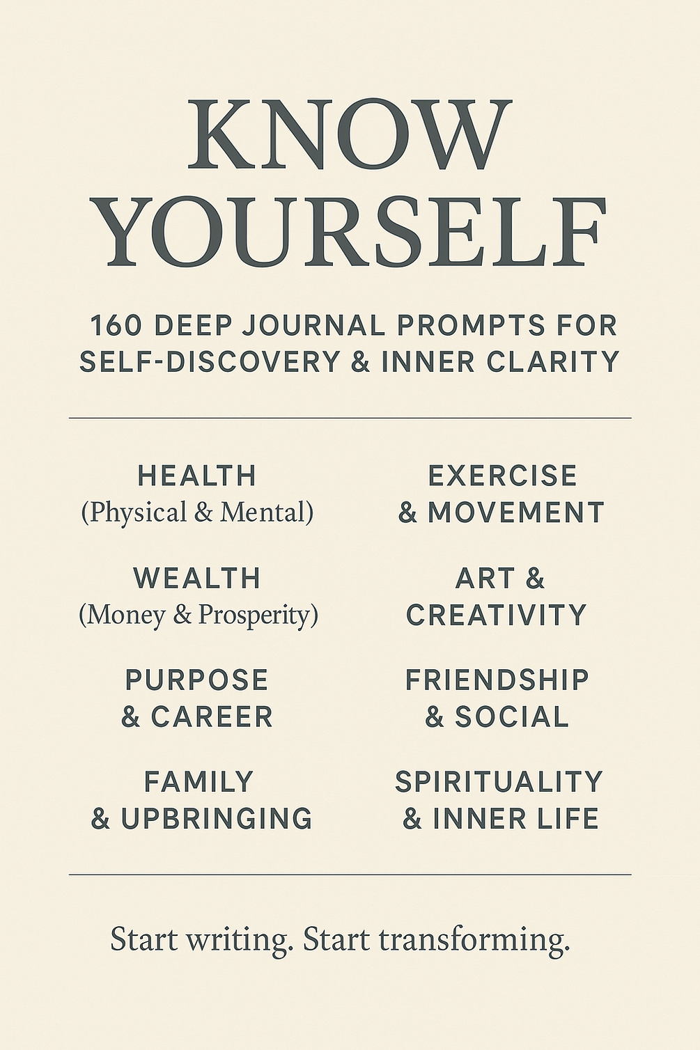 Know Yourself: 160 Prompts for Introspection