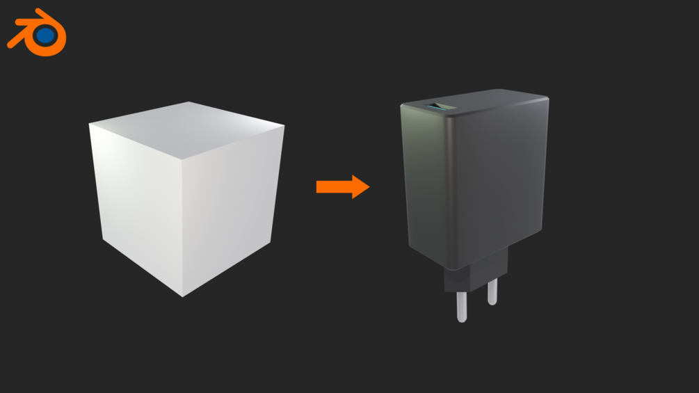 Blender 3D Modeling Phone Charger