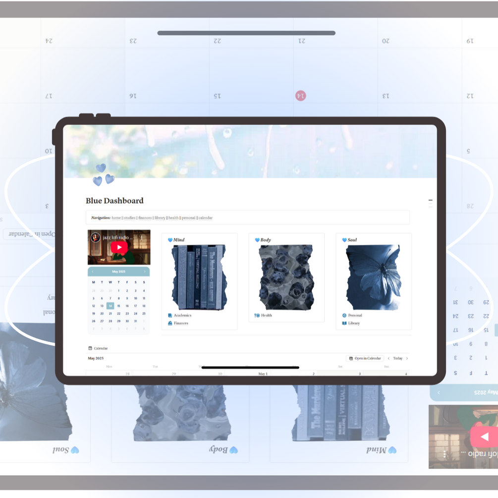 Notion Dashboard (Blue)