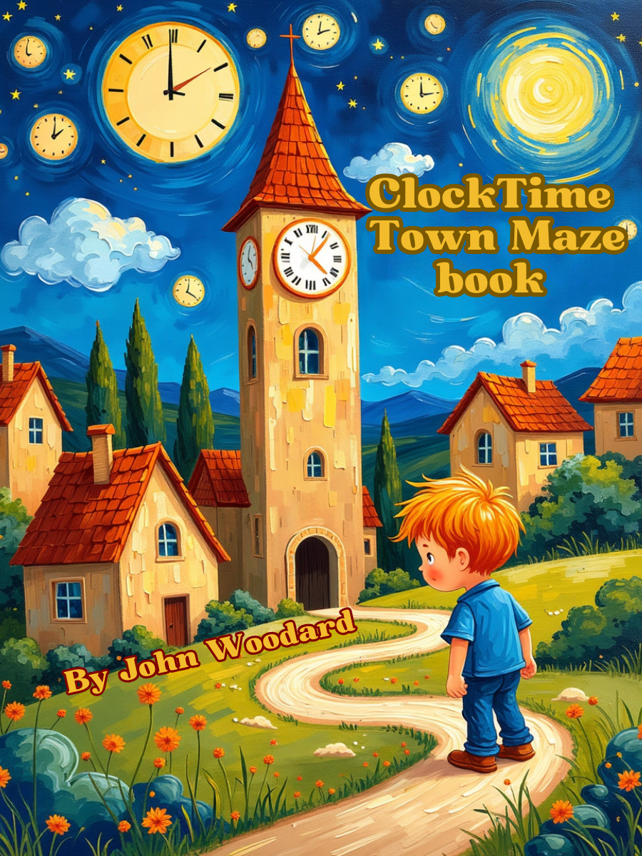 Clock Time Town Maze Book – 40 Tick-Tock Mazes to Solve
