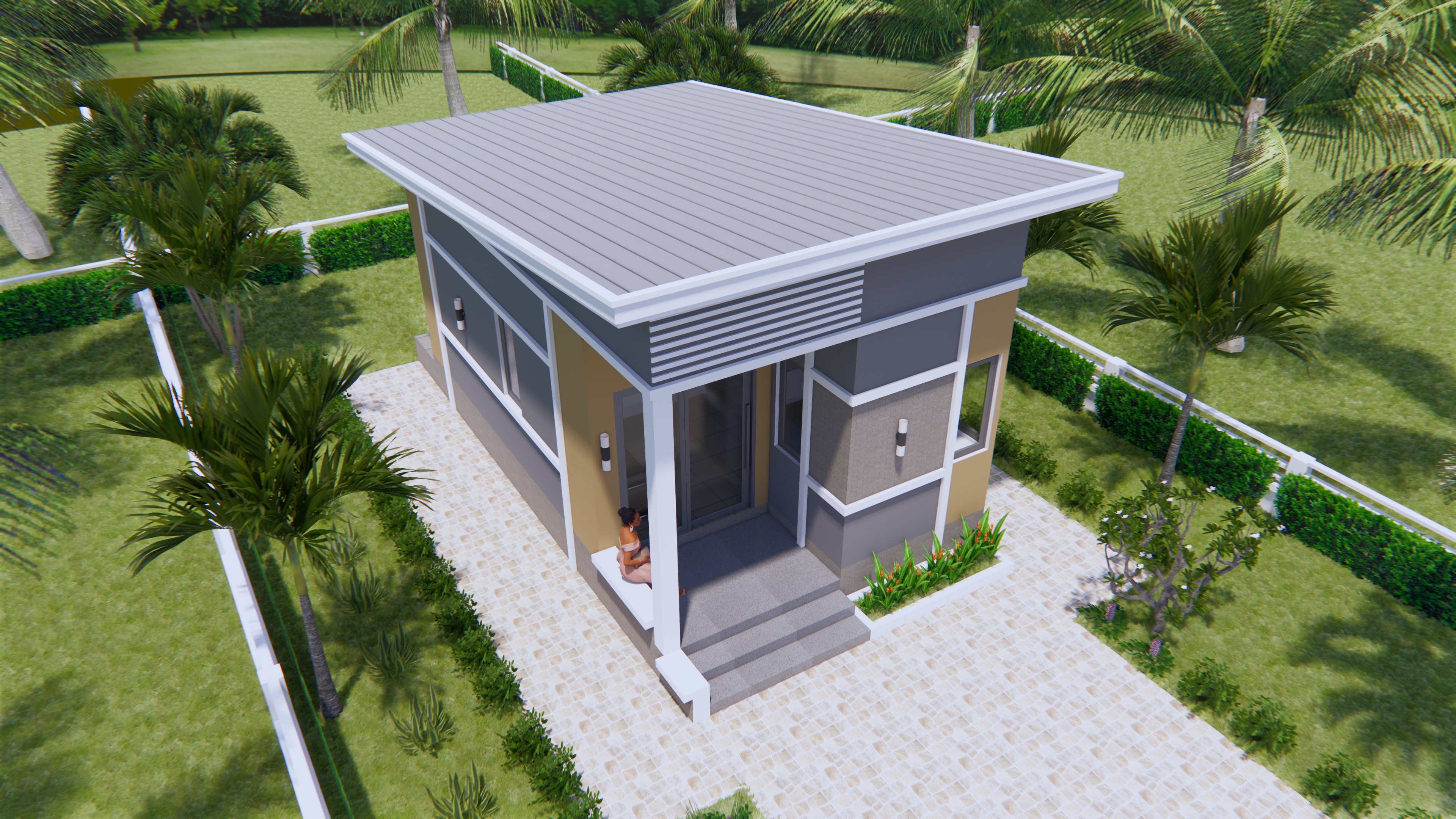 Small Luxury Homes 15x25 Ft with One Bed 4.5x7.5 M Shed Roof