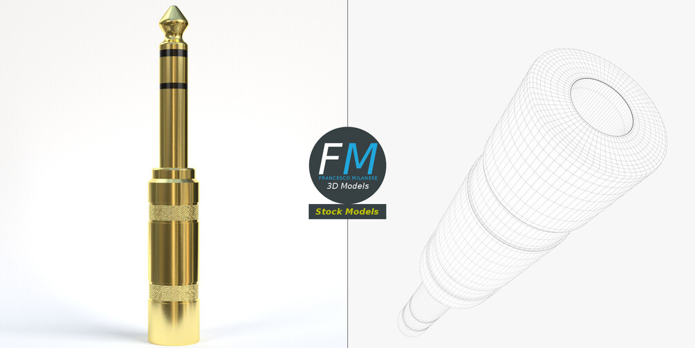 3D MODEL - Stereo jack plug