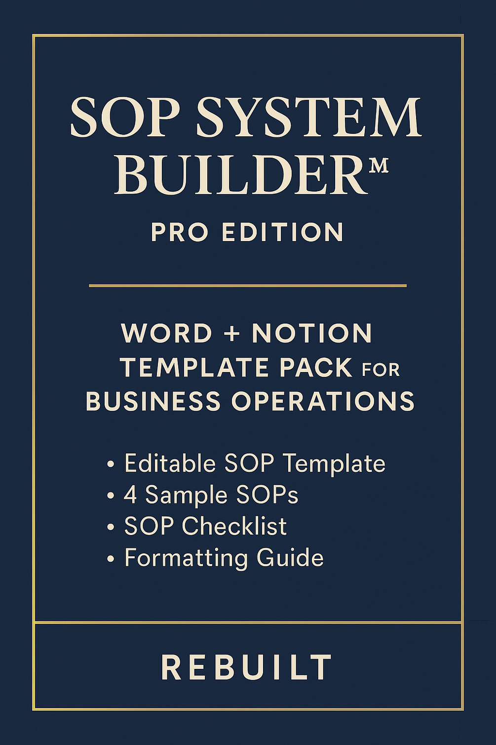 SOP System Builder™ Pro Edition – Word + Notion Template Pack for ...