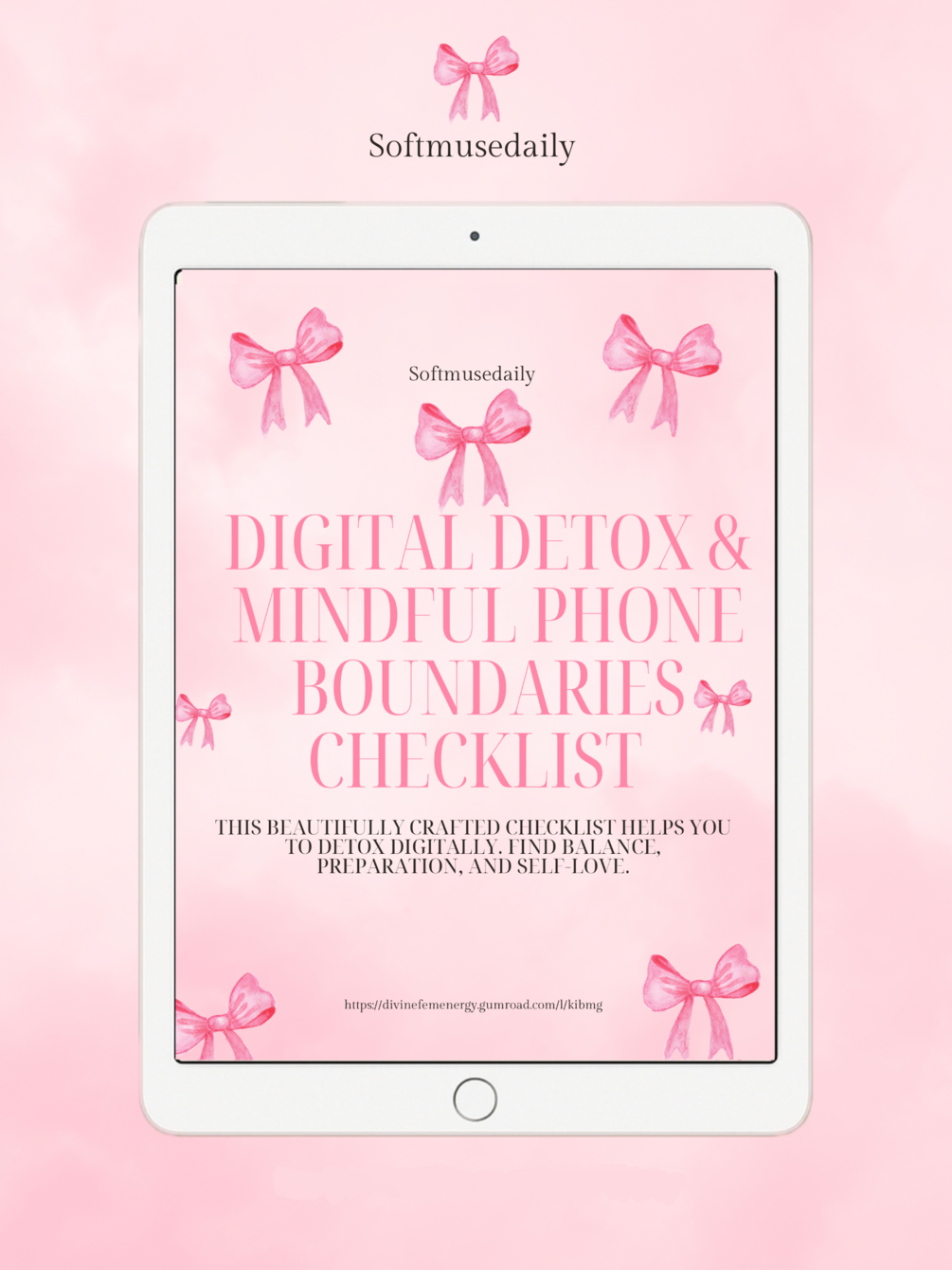 Digital Detox & Mindful Phone Boundaries Checklist 🎀 (Freebie)