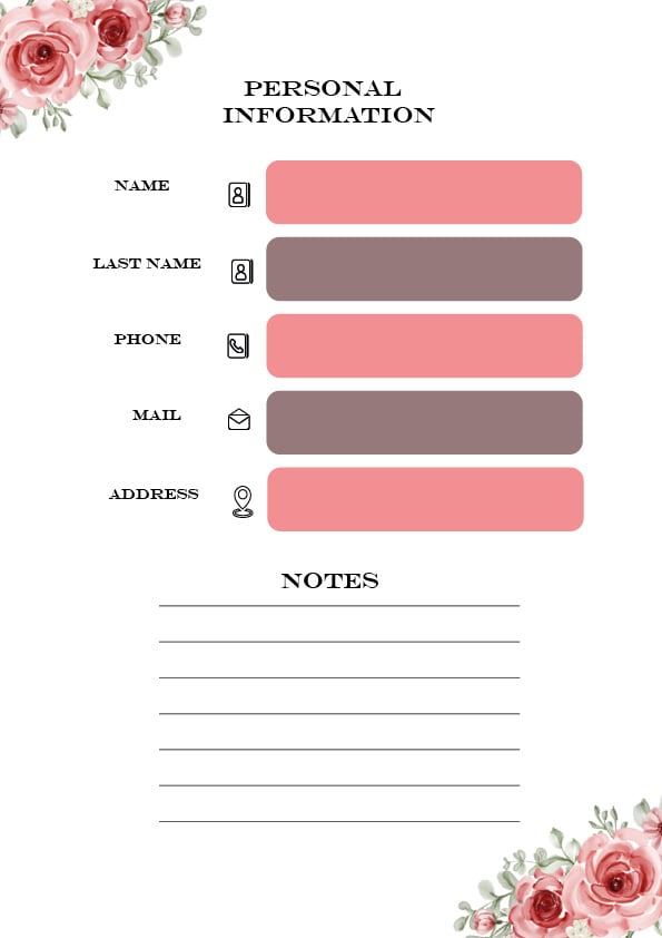 Red Daily Planner, Red Weekly Planner, Red Monthly Planner, Red ...