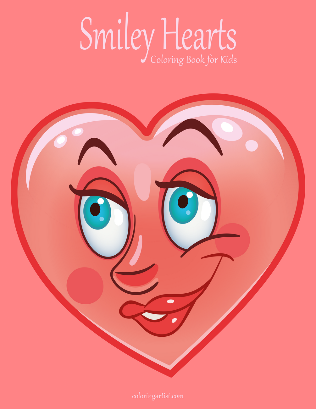 Smiley Hearts Coloring Book for Kids