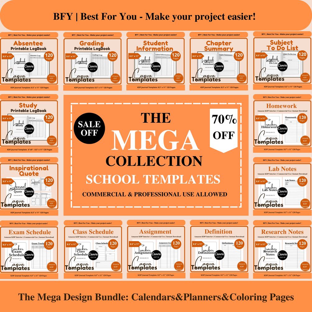 The Mega Design Bundle School Templates | Printable School Templates ...