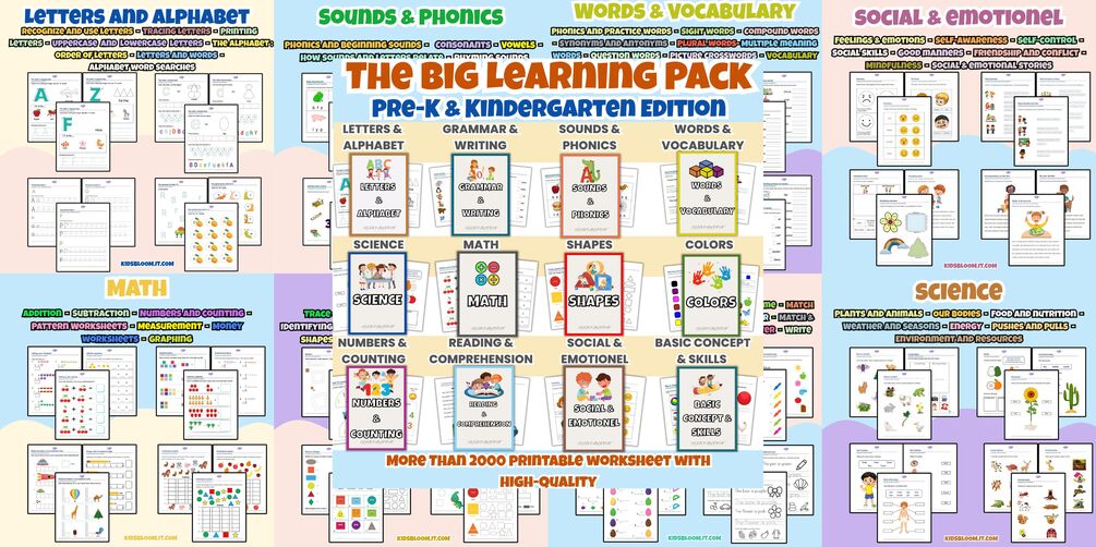 The Big Learning Pack ... Prep-k And Kindergarten Edition