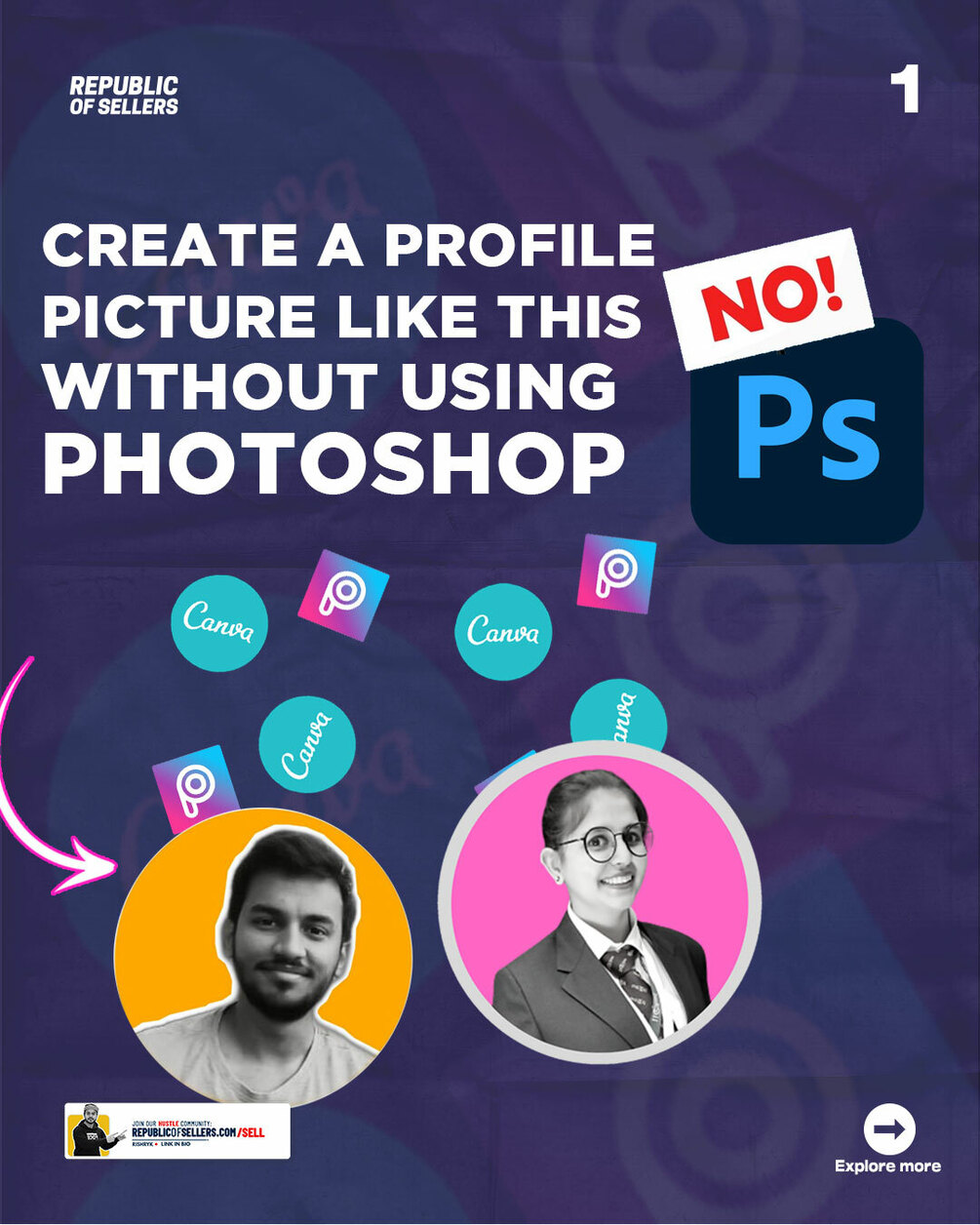Profile Picture with Canva & PicsART tutorial