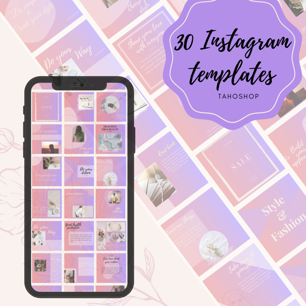 30 Colorful Instagram Templates