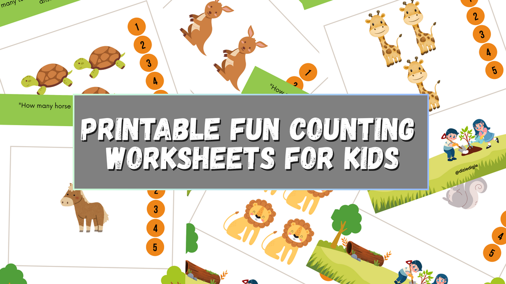 Printable Fun Counting Worksheets For Kids - Series 2