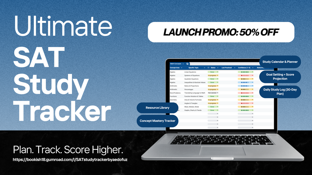 The Ultimate SAT Study Tracker (Google Sheets)