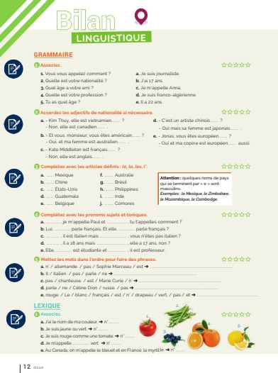 L'atelier niveau A1 cahier d'activité