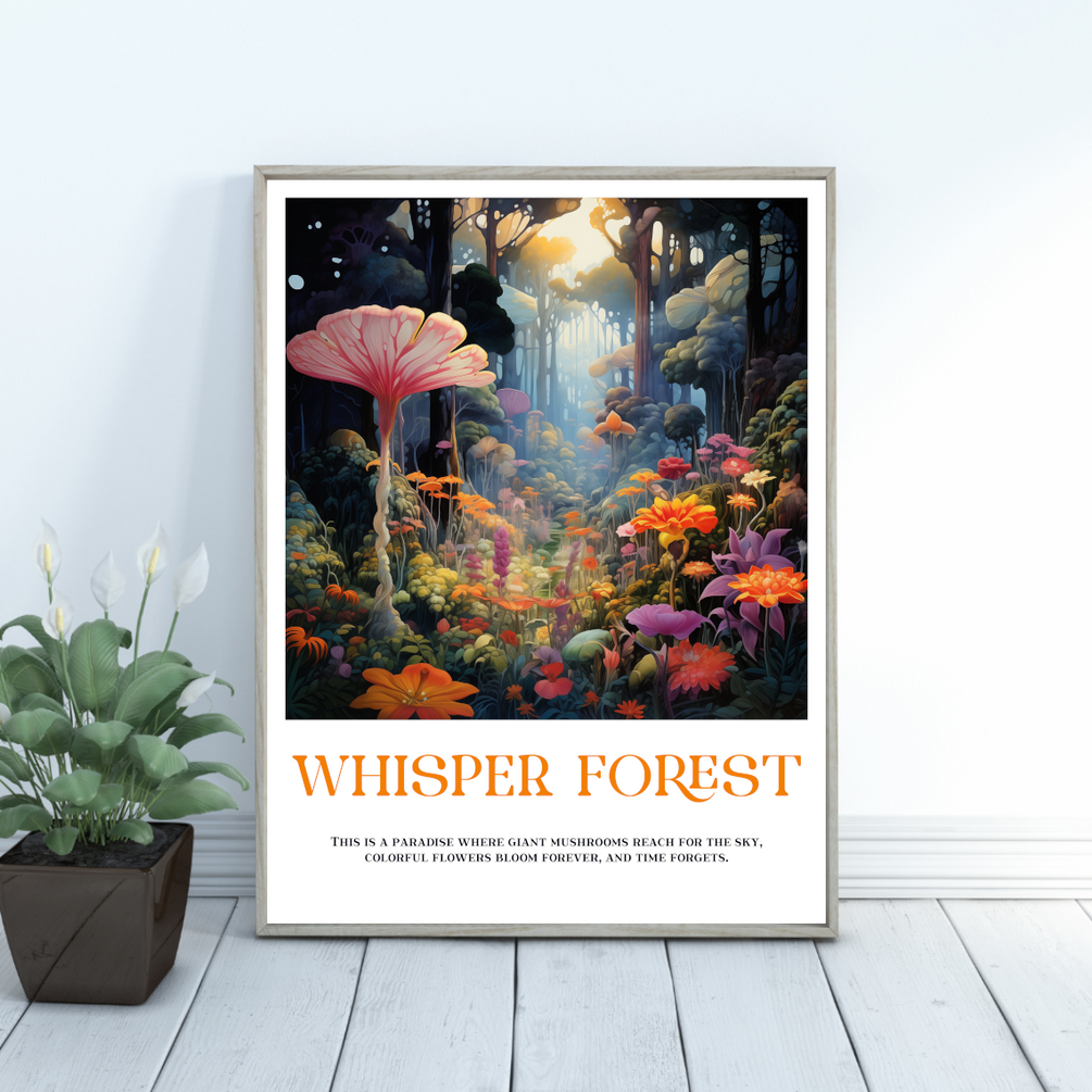 Whisper Forest Colorful Wall Decor, Digital Download Wall Art, Digital Download Wall Printing ...