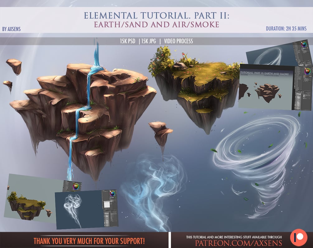 Elemental Tutorial PART II Earth,Sand, and Air Smoke