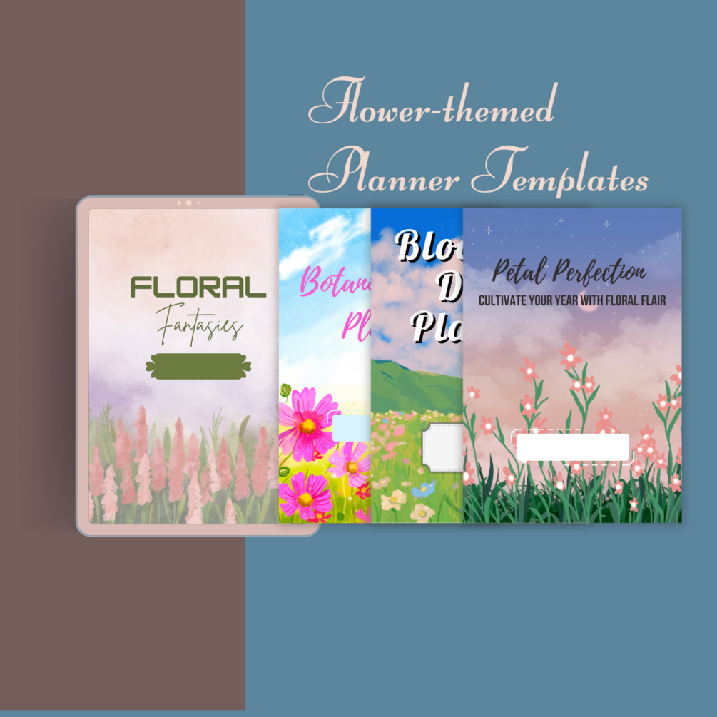 Flower-Themed Planner Template Version | 13 pages