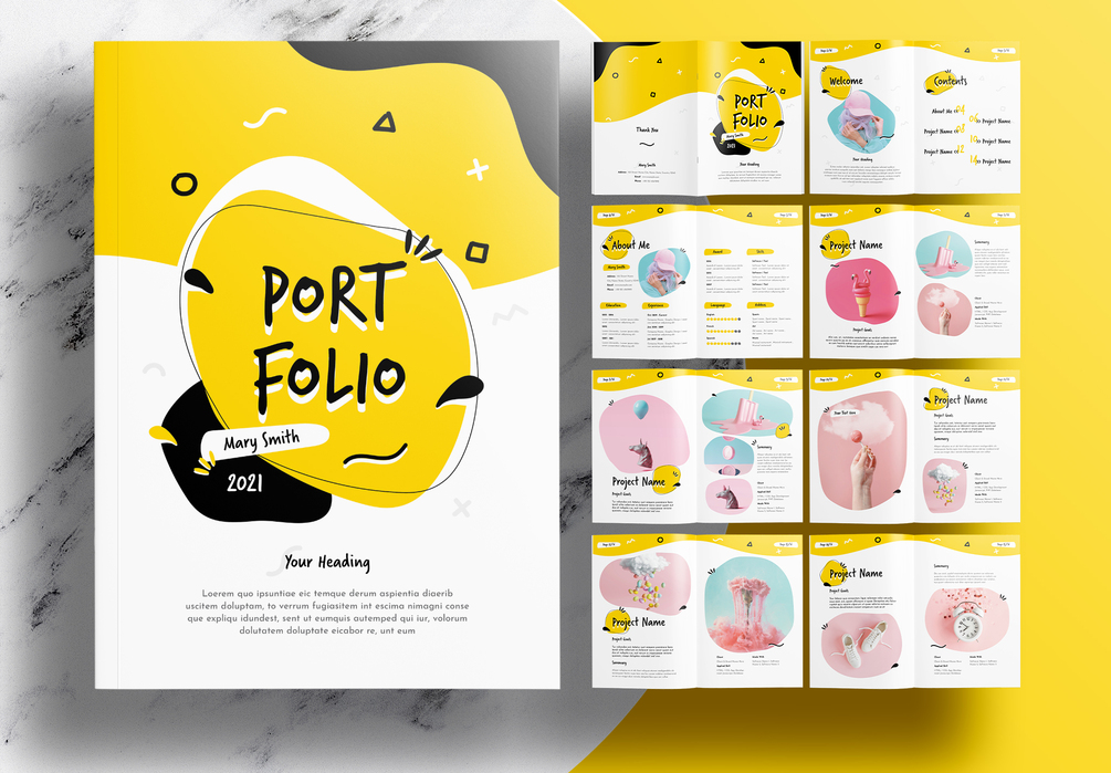 Yellow Portfolio Layout (InDesign)