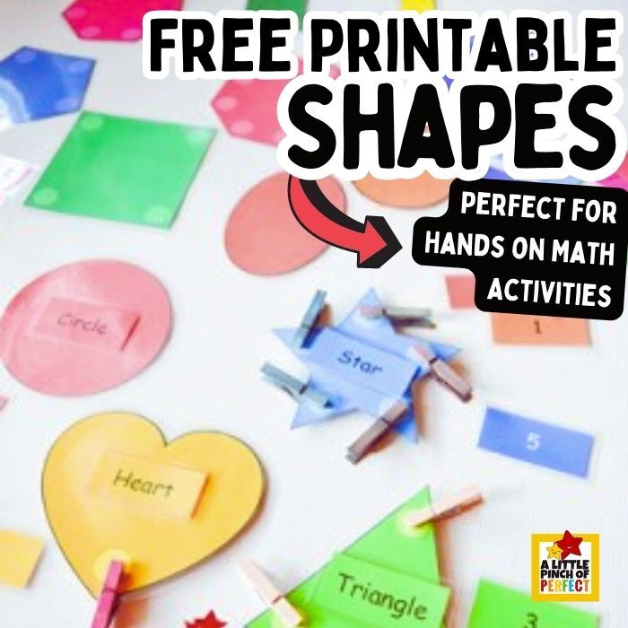 Shapes Free Printable Set for Preschool Learning Activities