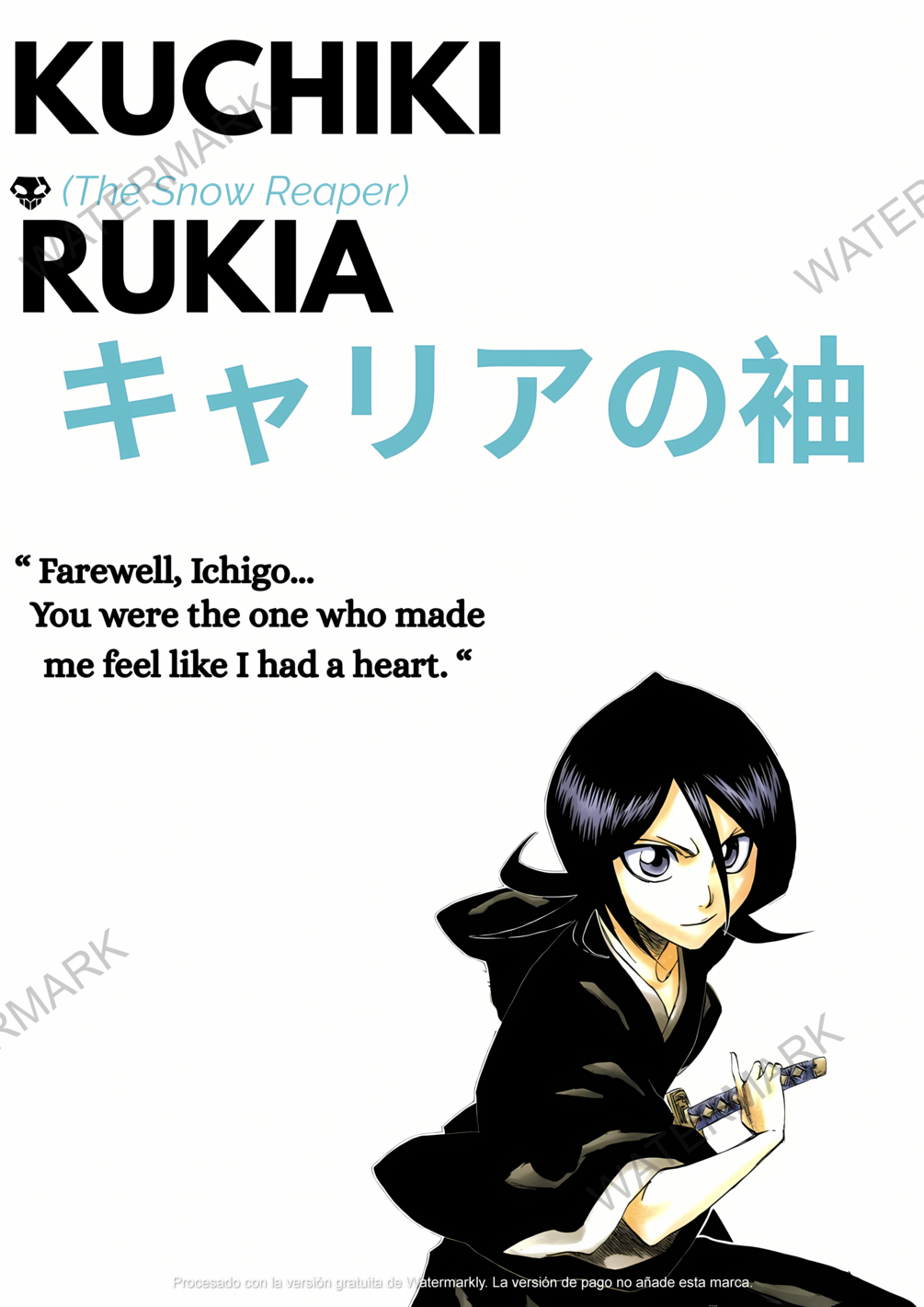 Kuchiki Rukia anime poster