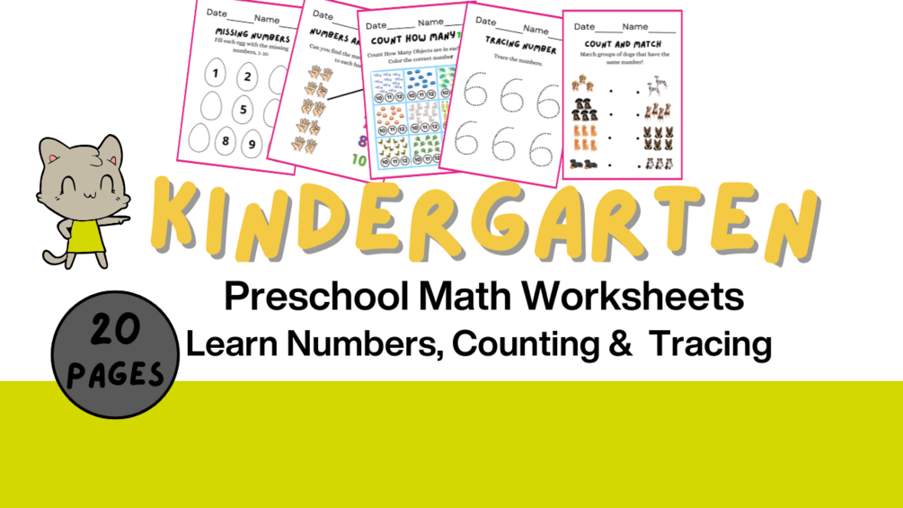 Fun and Educational Preschool Math Worksheets for Kids: Learn Numbers ...