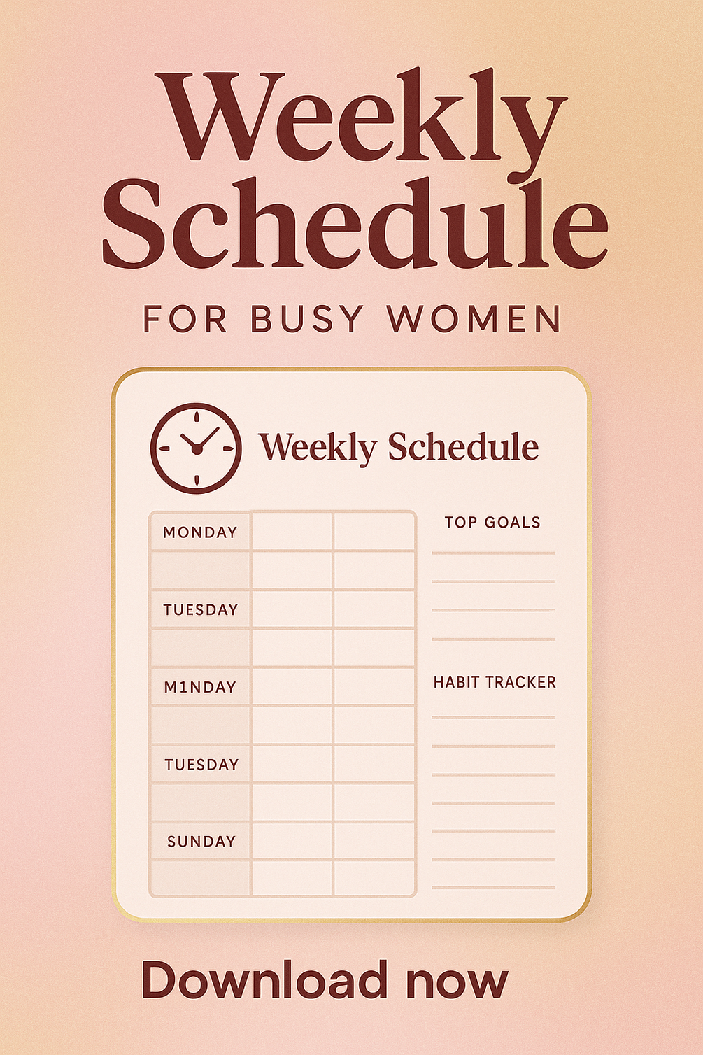 Weekly Planner for Busy Women
