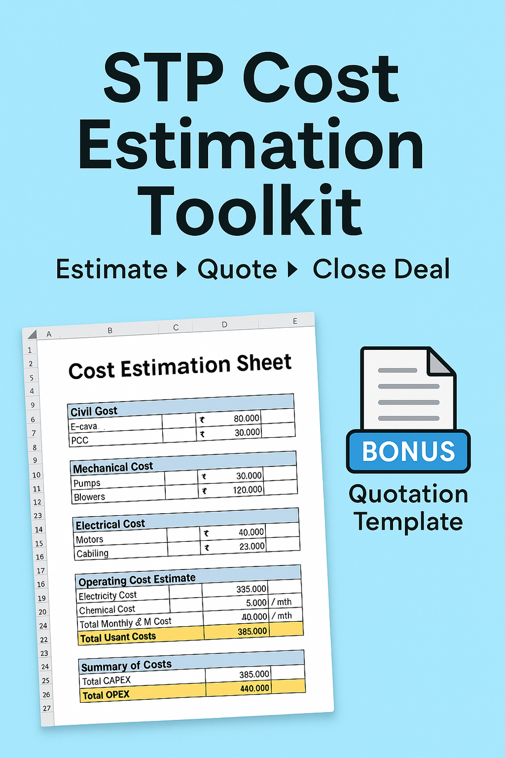STP Cost Estimation Toolkit (Excel + Word)