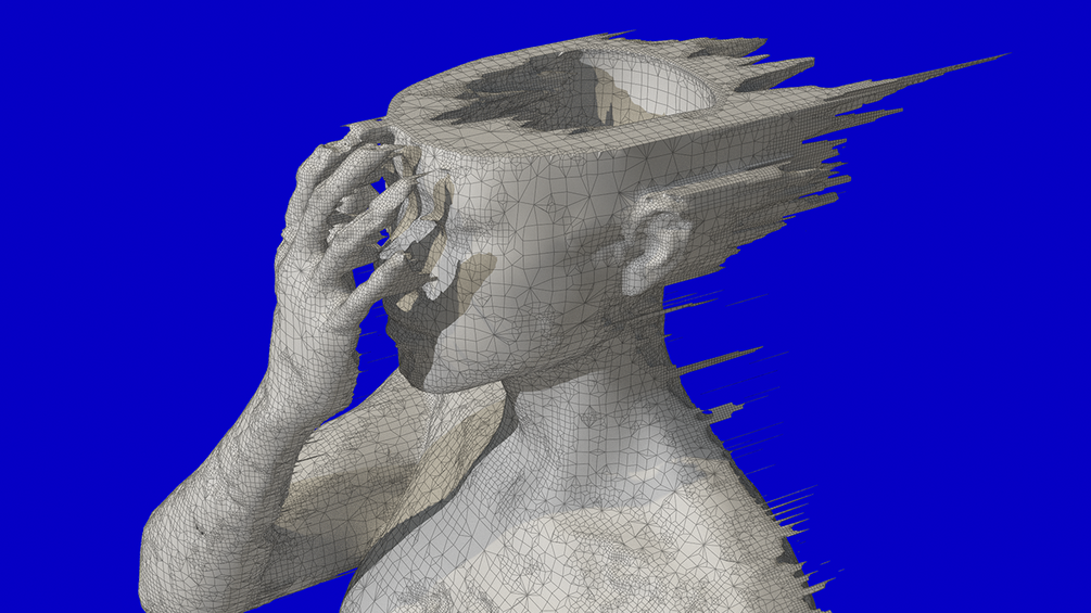 Blender_Geo：Reverse 3D Scan / 3D printing Animation & Hologram