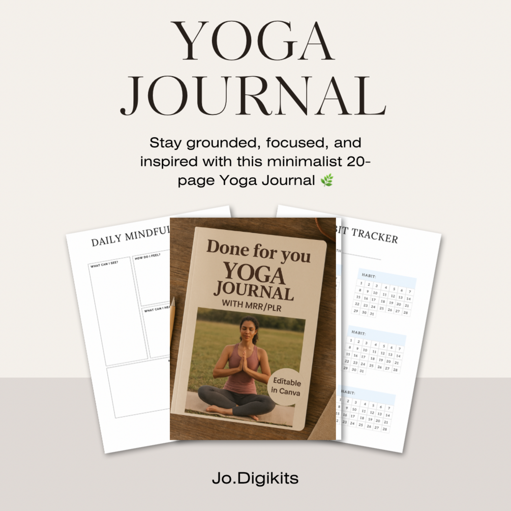 YOGA JOURNAL PRINTABLE | EDITABLE IN CANVA