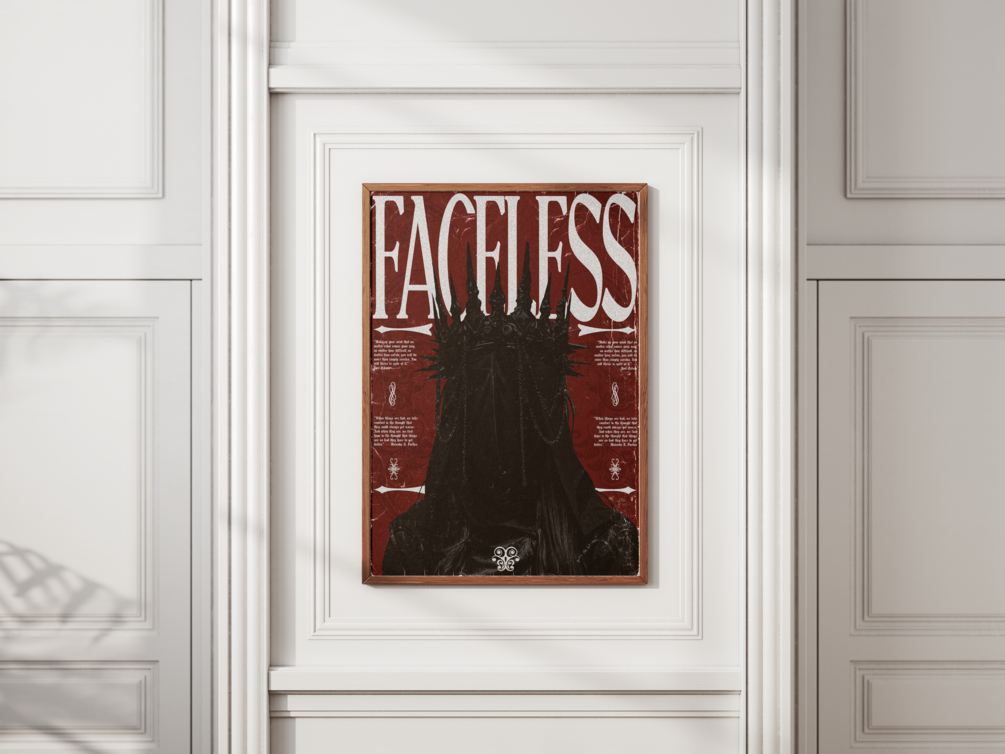 🕯Faceless – Dark Gothic Printable Poster🕯