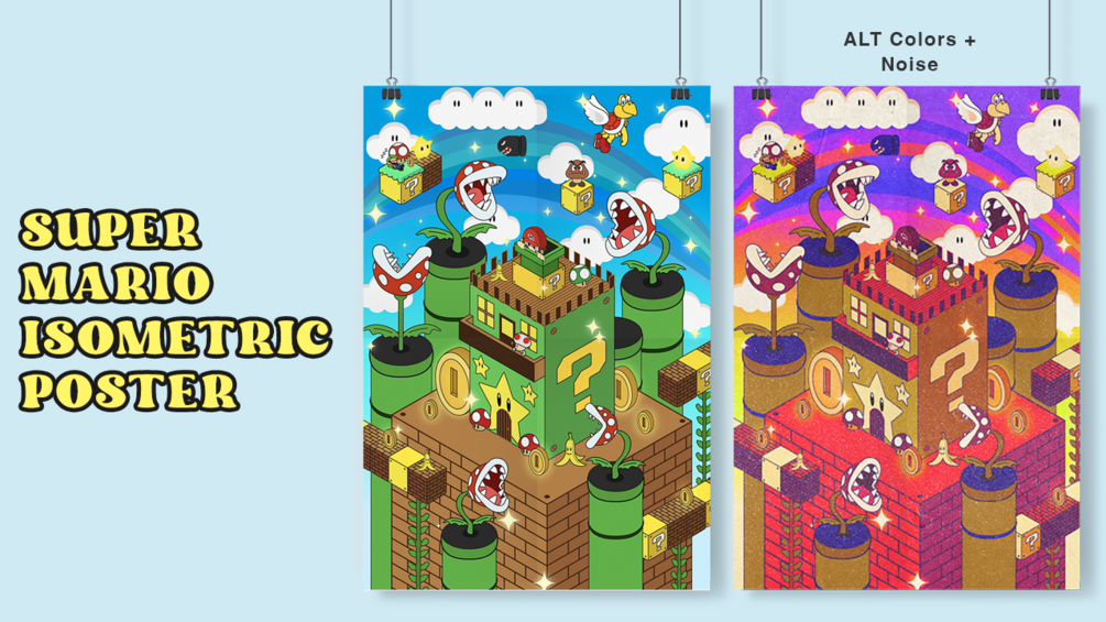 SUPER MARIO ISO-WORLD POSTER