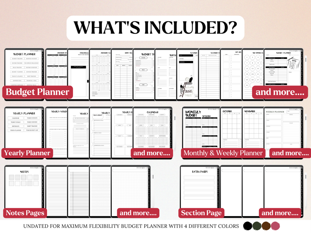 Digital Budget Planner | Digital Finance Planner | Monthly Budget ...