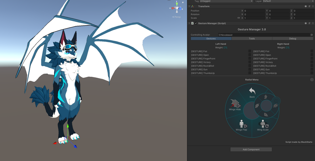 Dragon Wings For VRchat Includes Controller And Animations