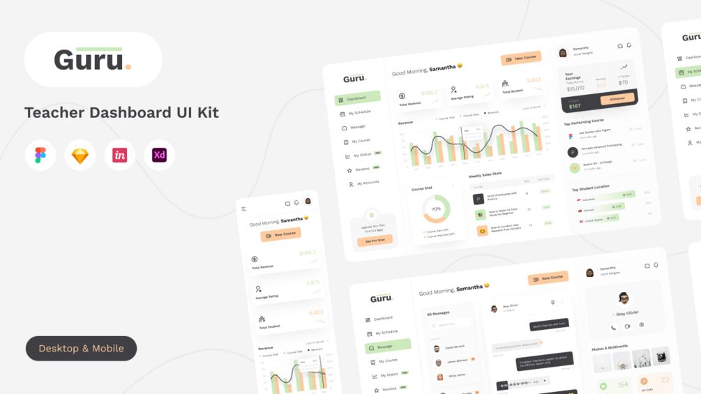 Guru - Teacher Dashboard UI KIT