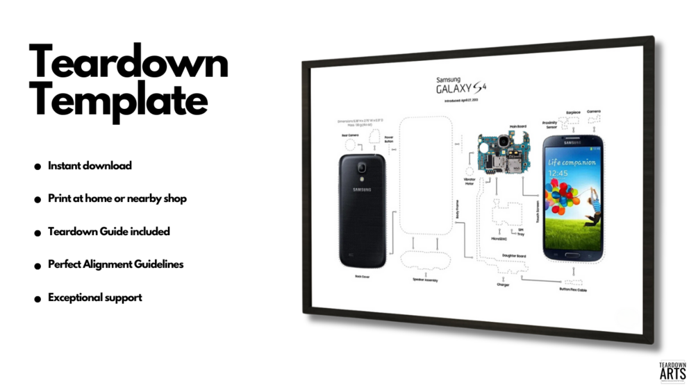 Samsung Galaxy S4 Teardown Template Download