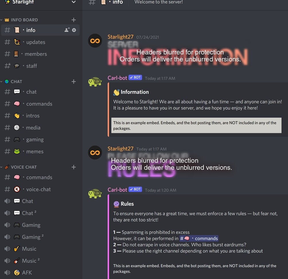 Beautiful Discord Server Template + Editable Headers