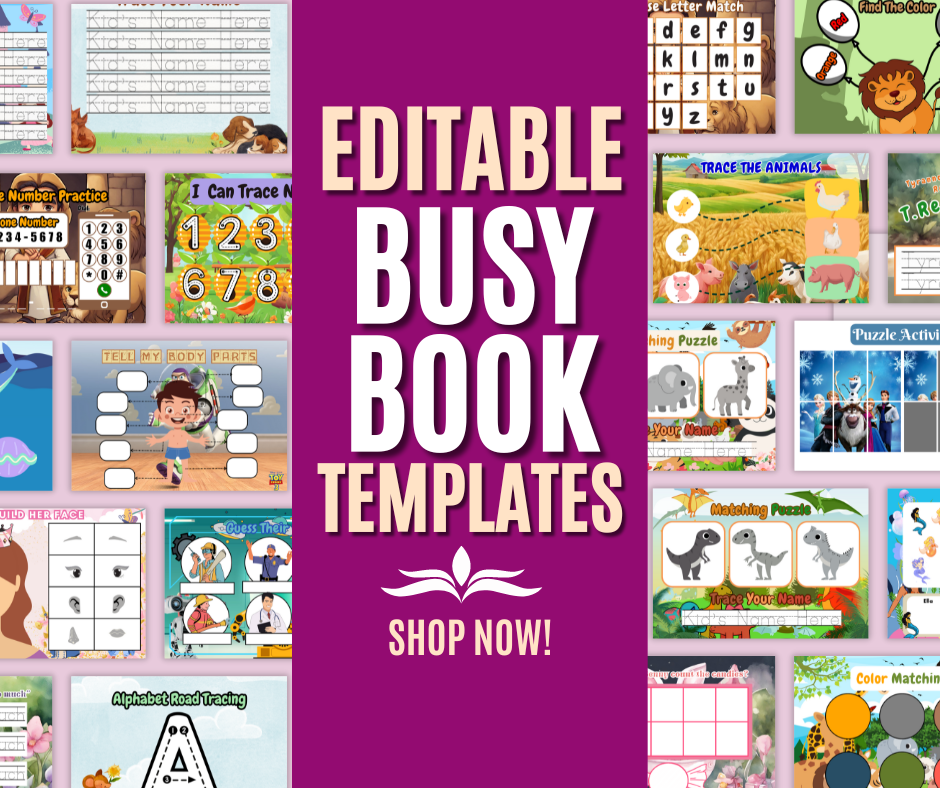 Busy Books Bundle Templates (for Kids) - 15 themes