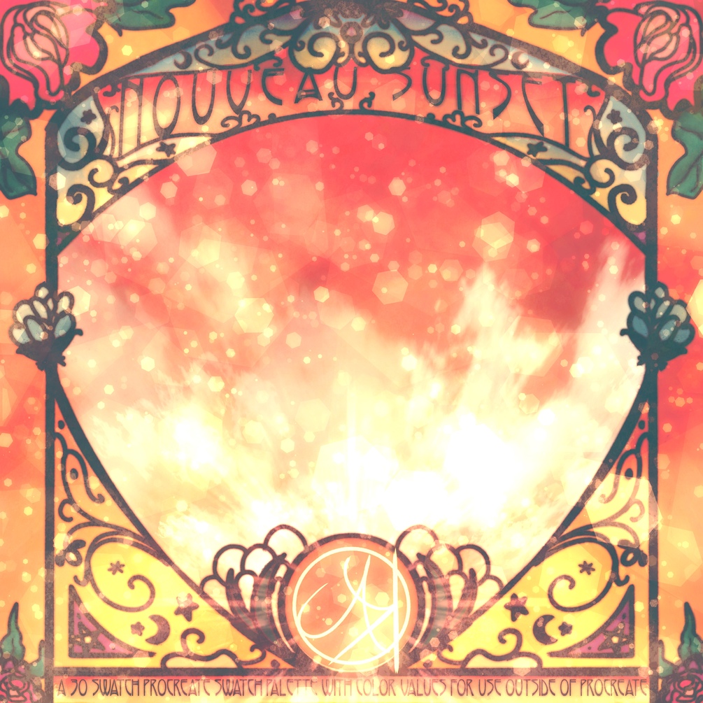Nouveau Sunset: A Procreate Swatch Palette