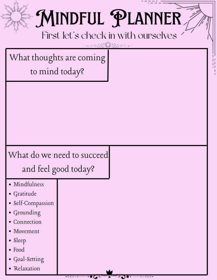 A Daily Mindful Flow Planner