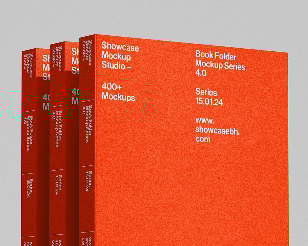 Book Folder Mockup 4.0 - Showcase Mockups