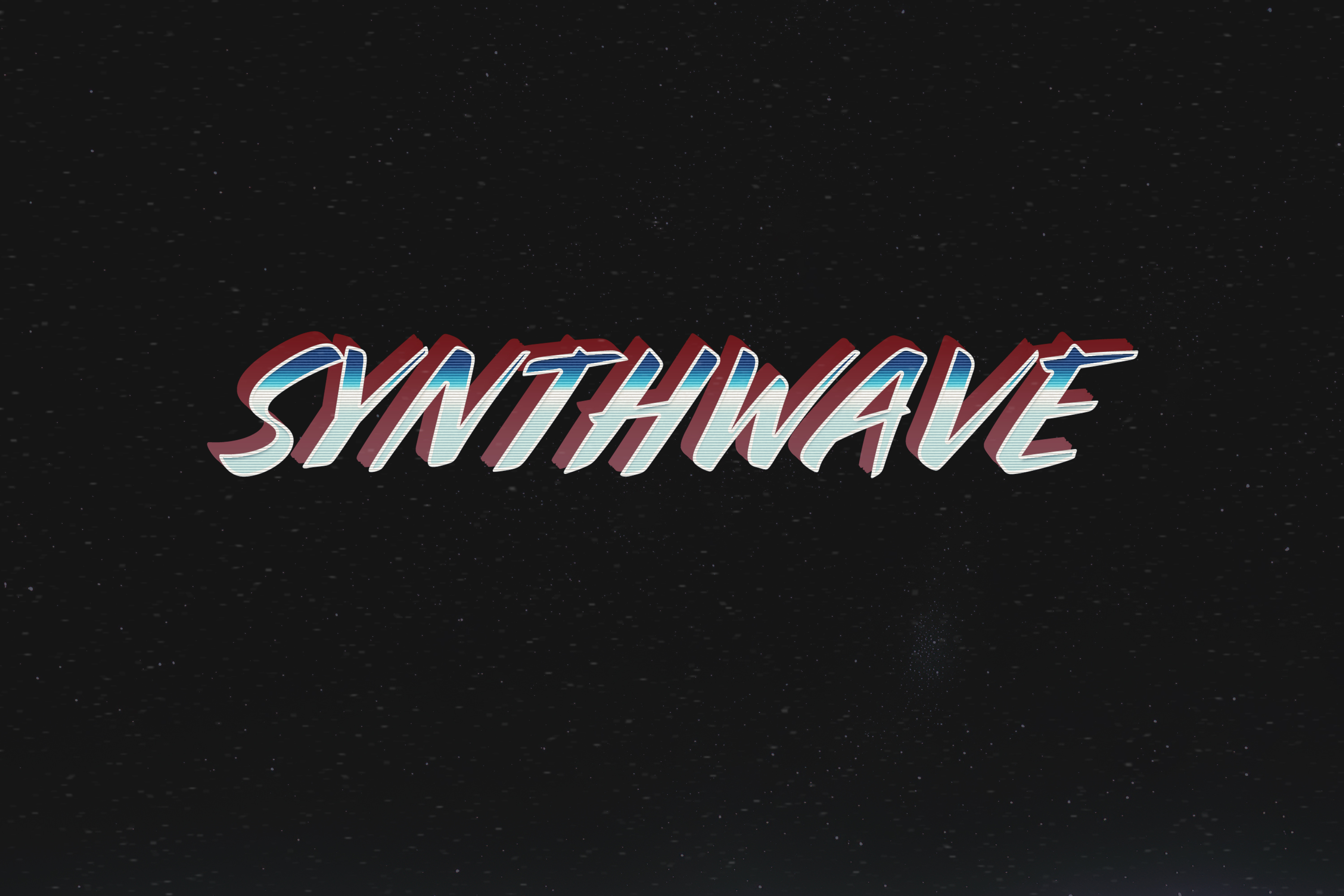 Synthwave Photoshop Text Effect