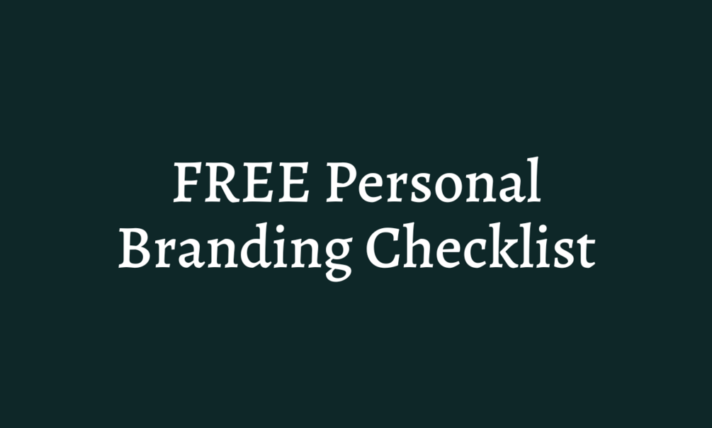 Personal Branding Checklist