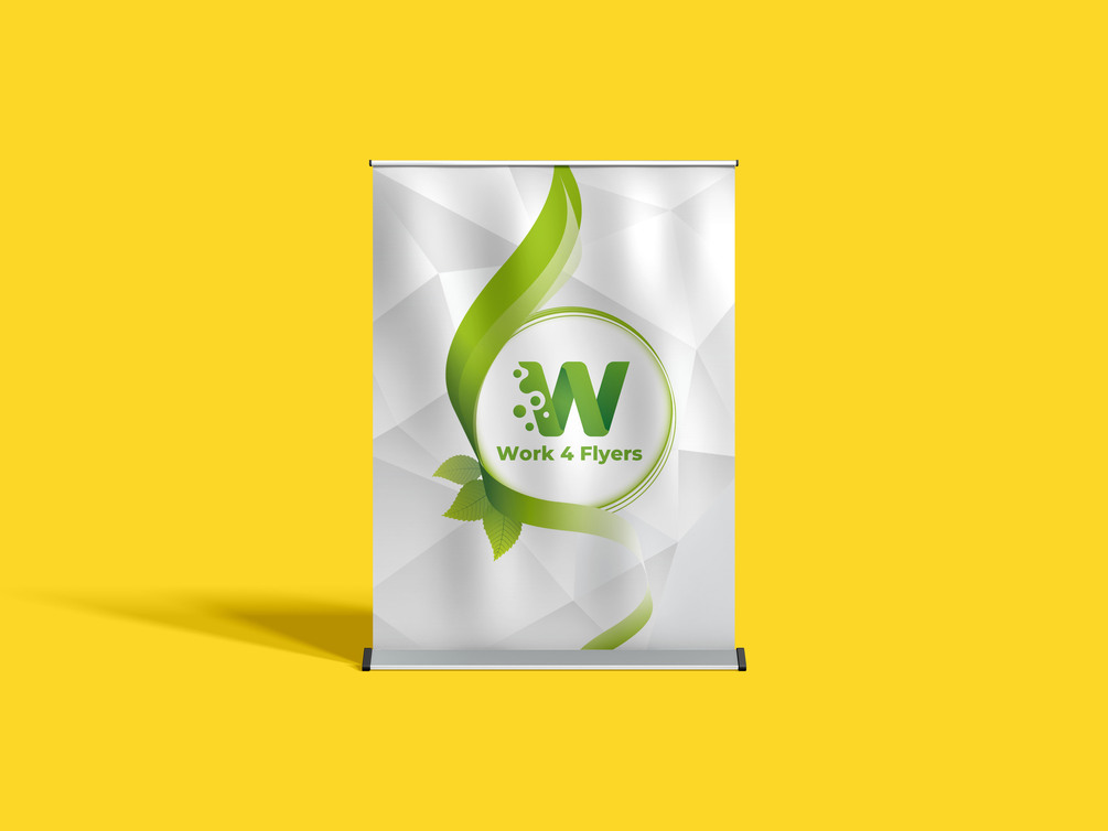 Premium Advertising Display Stand Banner Mockup PSD
