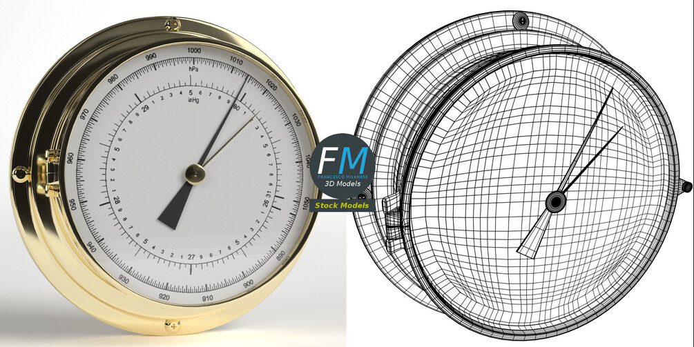 3D MODEL - Wall Barometer
