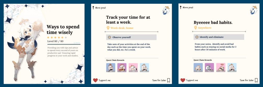 Genshin Impact Paimon Inspired Post Template