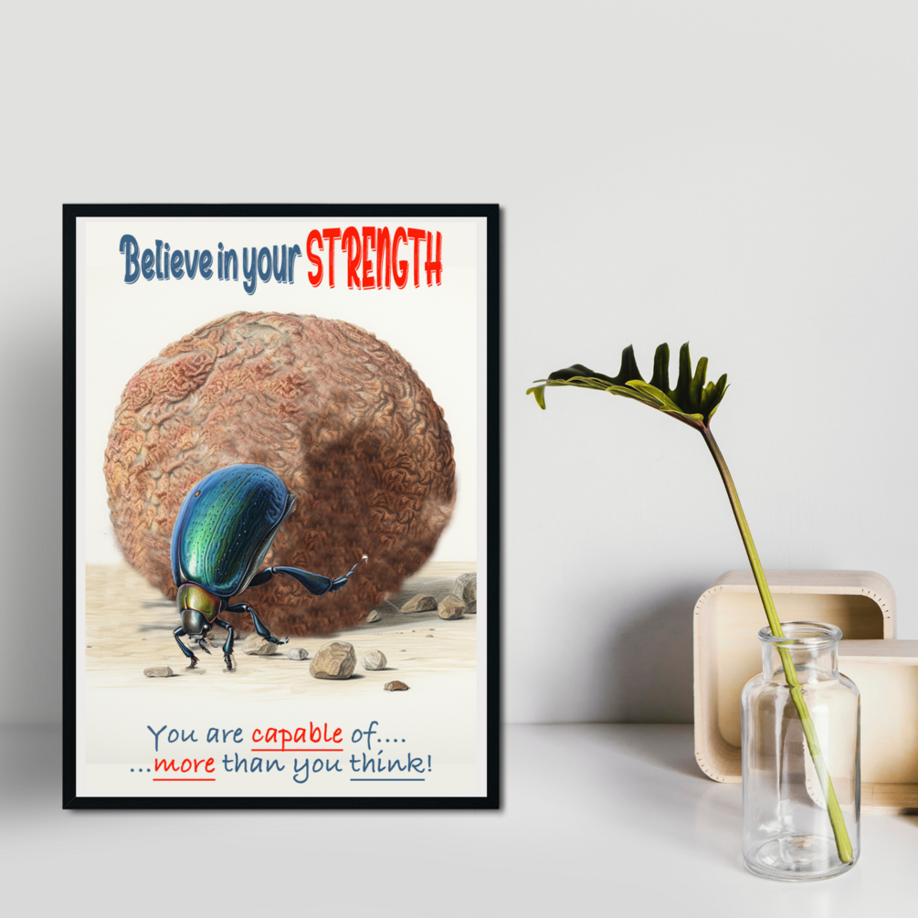 Determination, persistence, strength and success pintables wall art
