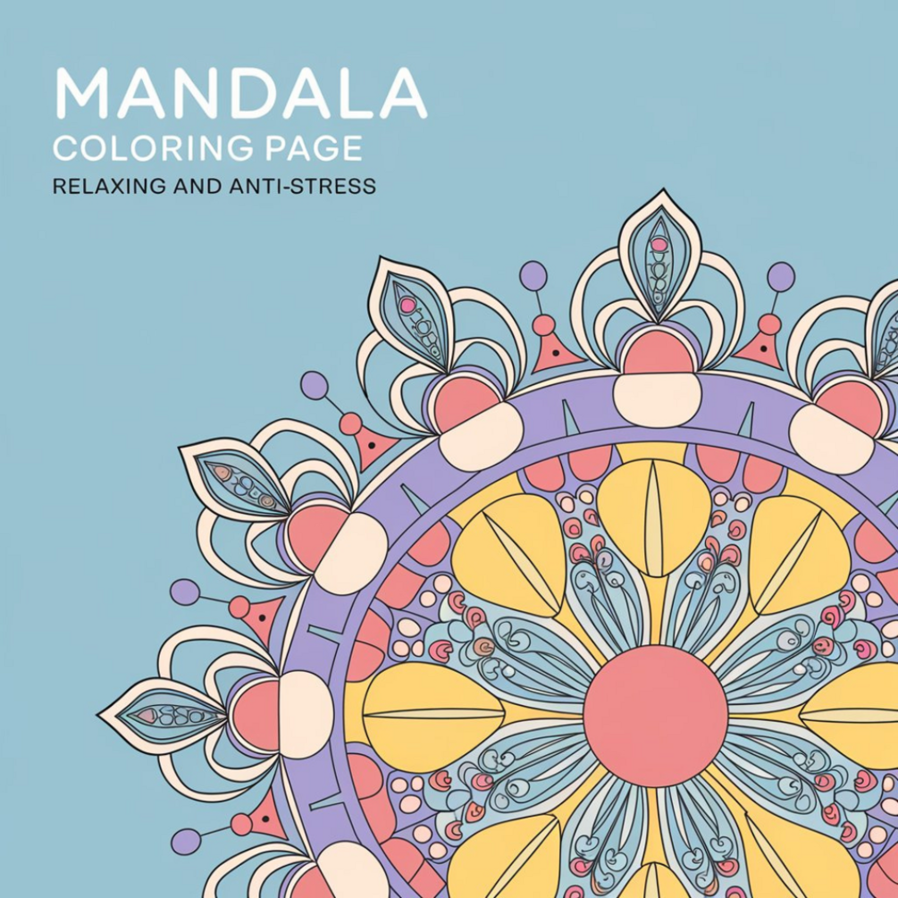 Coloring Book Stress Relief mandala