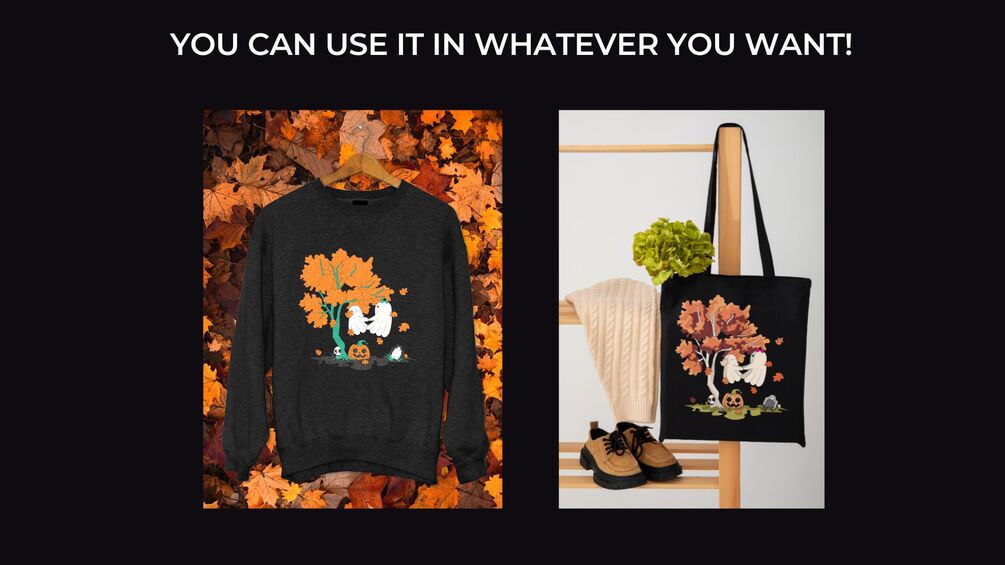 Illustration of Dancing Ghosts – Editable Vector